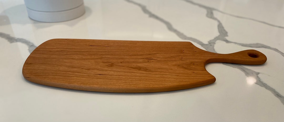 Cutting Board, Charcuterie Board, Meat Paddle, Cherry Wood - Etsy