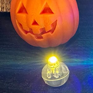 Mini Jack O Lantern LED Light up Halloween and Fall Decor for Haunted House, Dollhouse, Diorama ...