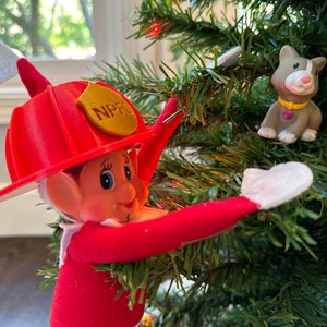 Christmas Elf Fireman Outfit With Accessories for Mischief - Etsy