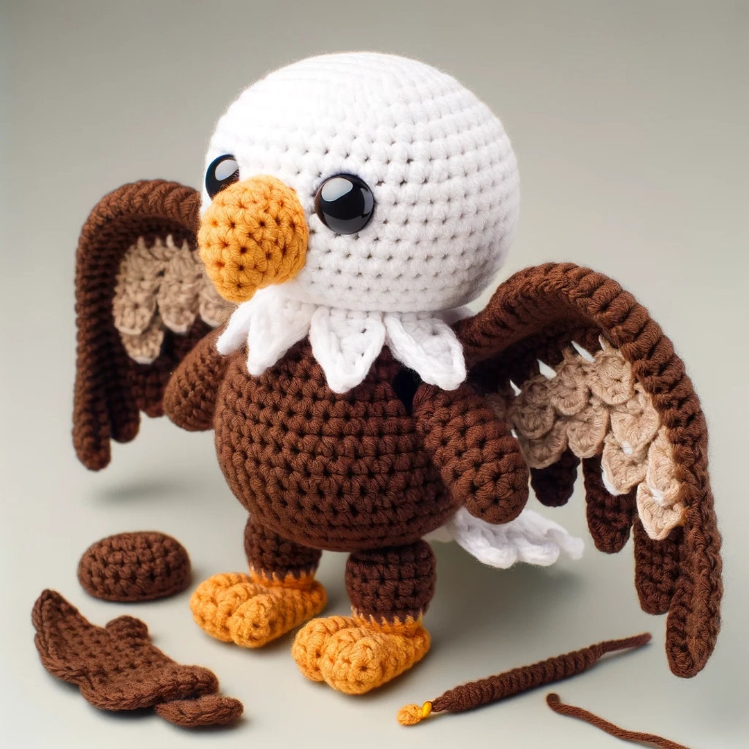 Bald Eagle Majesty: A Detailed Crochet Amigurumi Pattern,bald Eagle ...