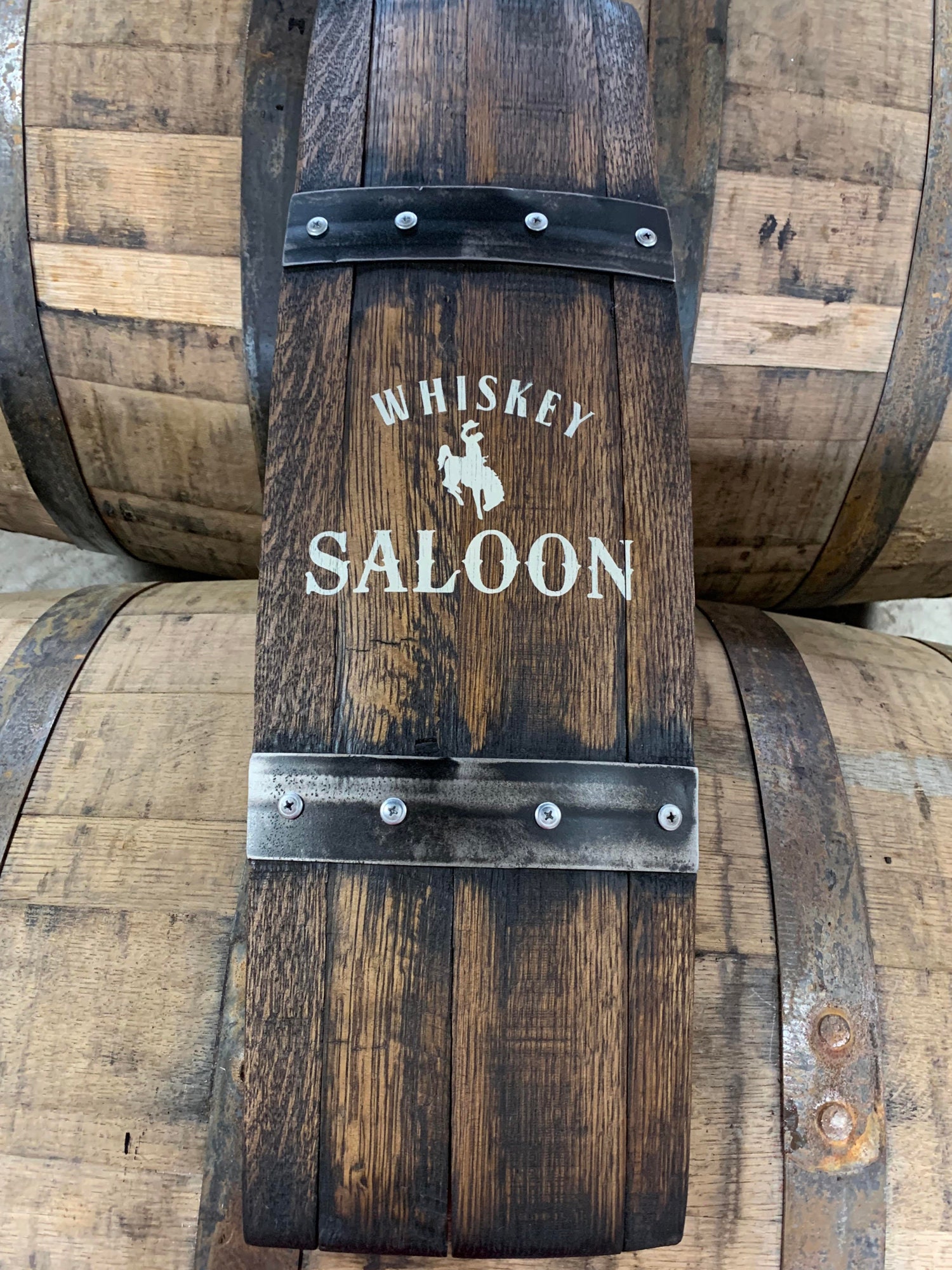 whiskey barrel sign whiskey saloon bar sign rustic