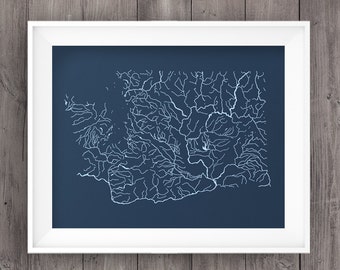 Washington State Symbols Art Print / Washington State Art / State ...