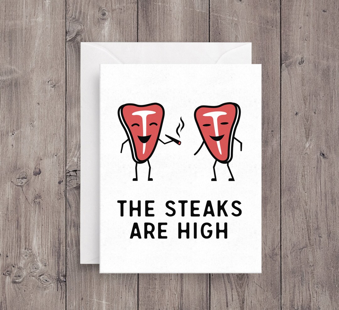 Steaks Are High Card - Etsy