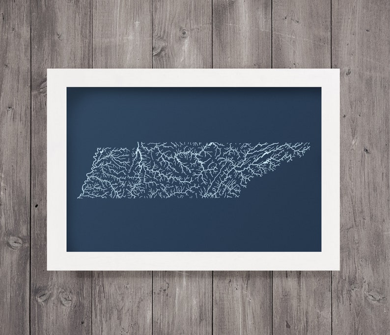 Tennessee Waterways Screen Print - Etsy