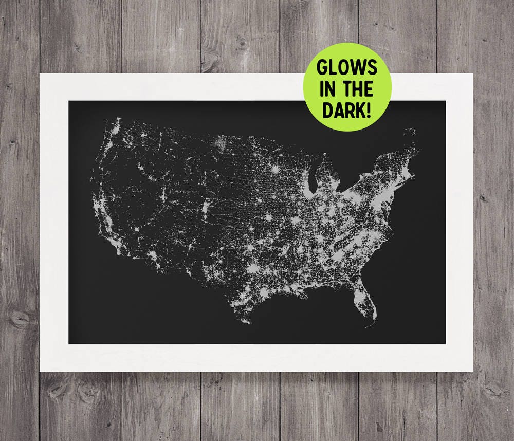 U.S. Night Sky Screen Print - Etsy