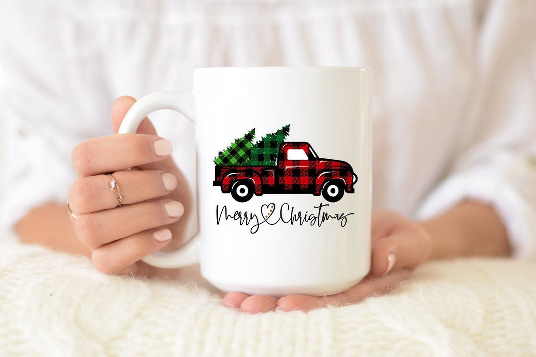 Red Truck Christmas Mug tazas con refranes ideas de regalo para las ...