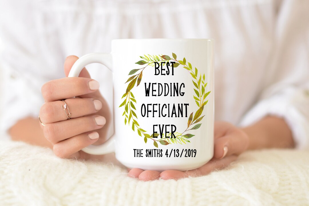 Best Wedding Officiant Ever Mug - Thanks for Marrying Us Mug - Gift for ...