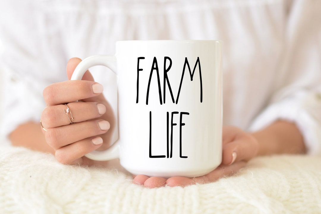 Rae Dunn Inspired Farm Life Mug - Farmhouse Decor - Coffee Cup ...
