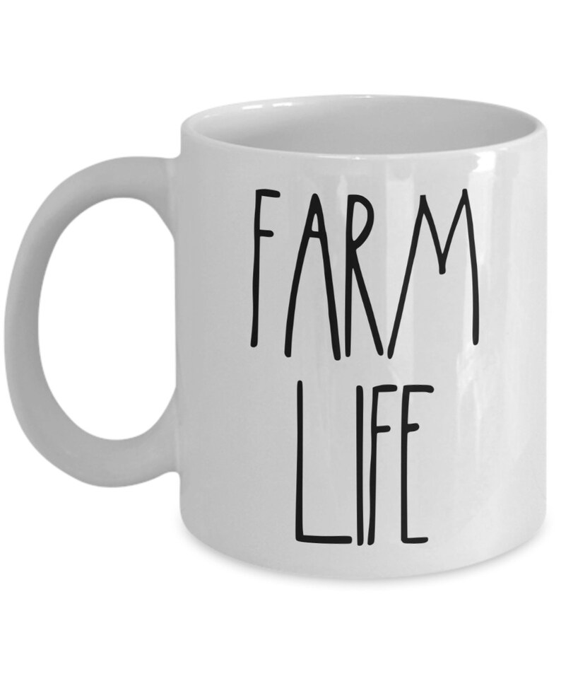 Rae Dunn Inspired Farm Life Mug - Farmhouse Decor - Coffee Cup ...