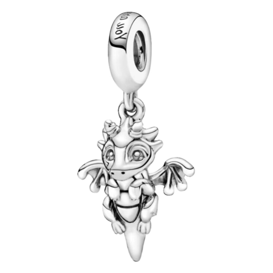 Silver Pandora you Are Magic Dragon Dangle Charm - Etsy