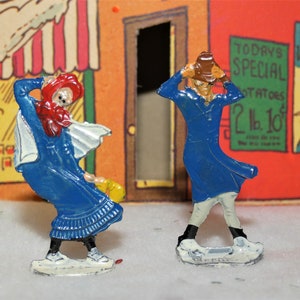 Antique Heinrichsen Lead Flat Figures 2, Vintage Christmas Victorian ...