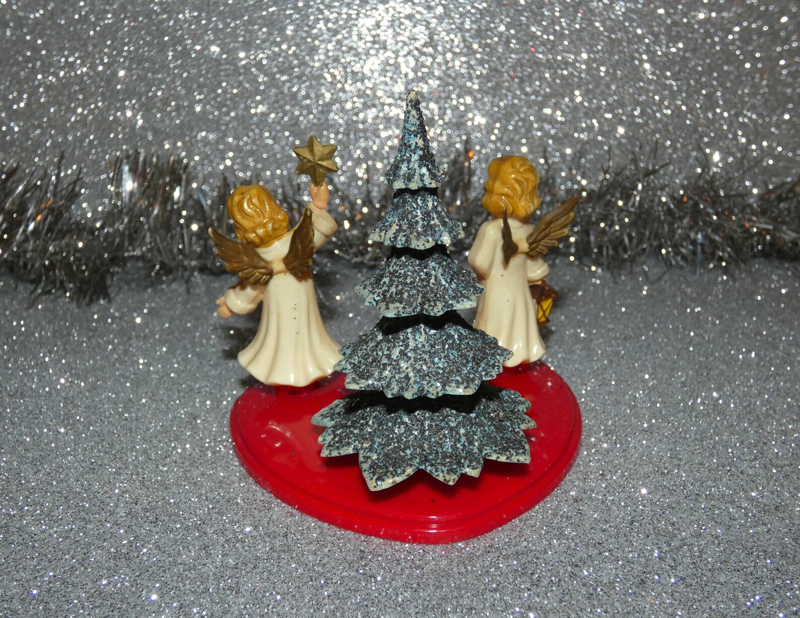 Vintage German Angels With Christmas Tree, Rare, 1940's 1950's Western ...