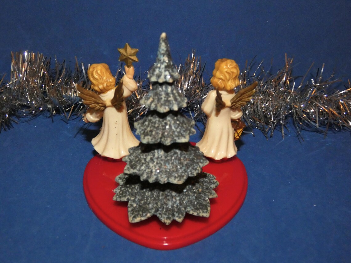 Vintage German Angels With Christmas Tree, Rare, 1940's 1950's Western ...