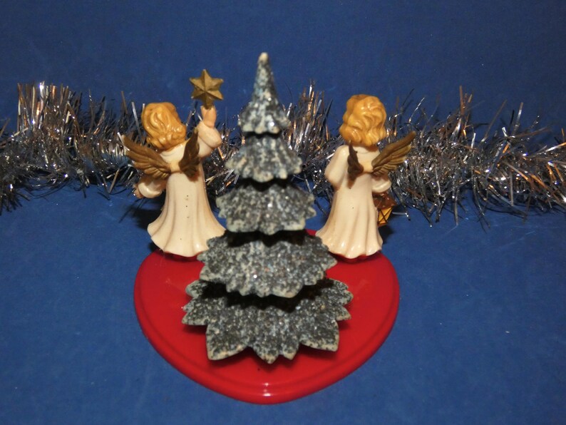 Vintage German Angels With Christmas Tree, Rare, 1940's 1950's Western ...
