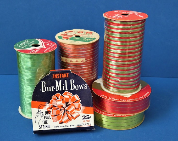 Vintage Christmas Ribbons 6 1950's 1960's Destash Ribbon Lot - Etsy