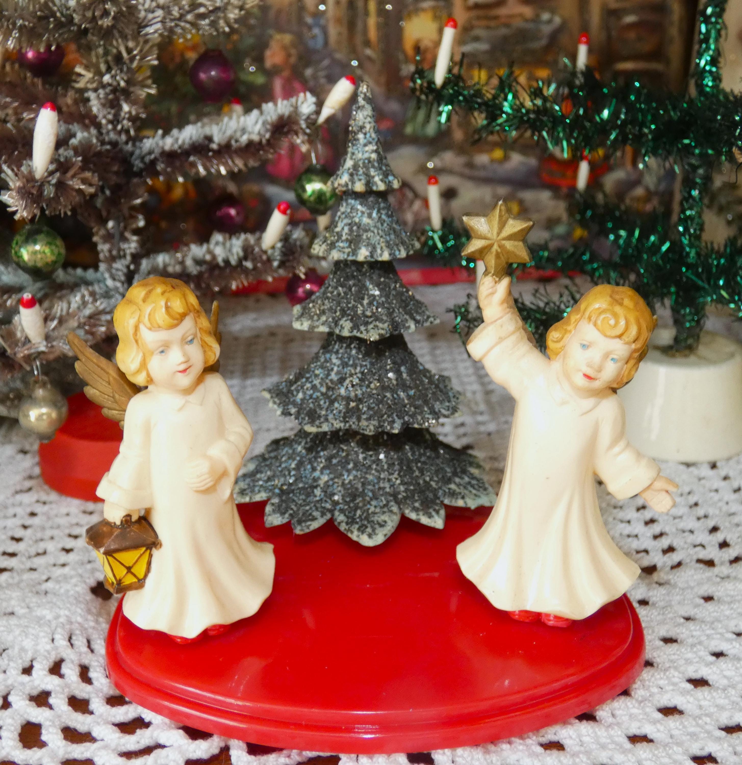 Vintage German Angels With Christmas Tree, Rare, 1940's 1950's Western ...