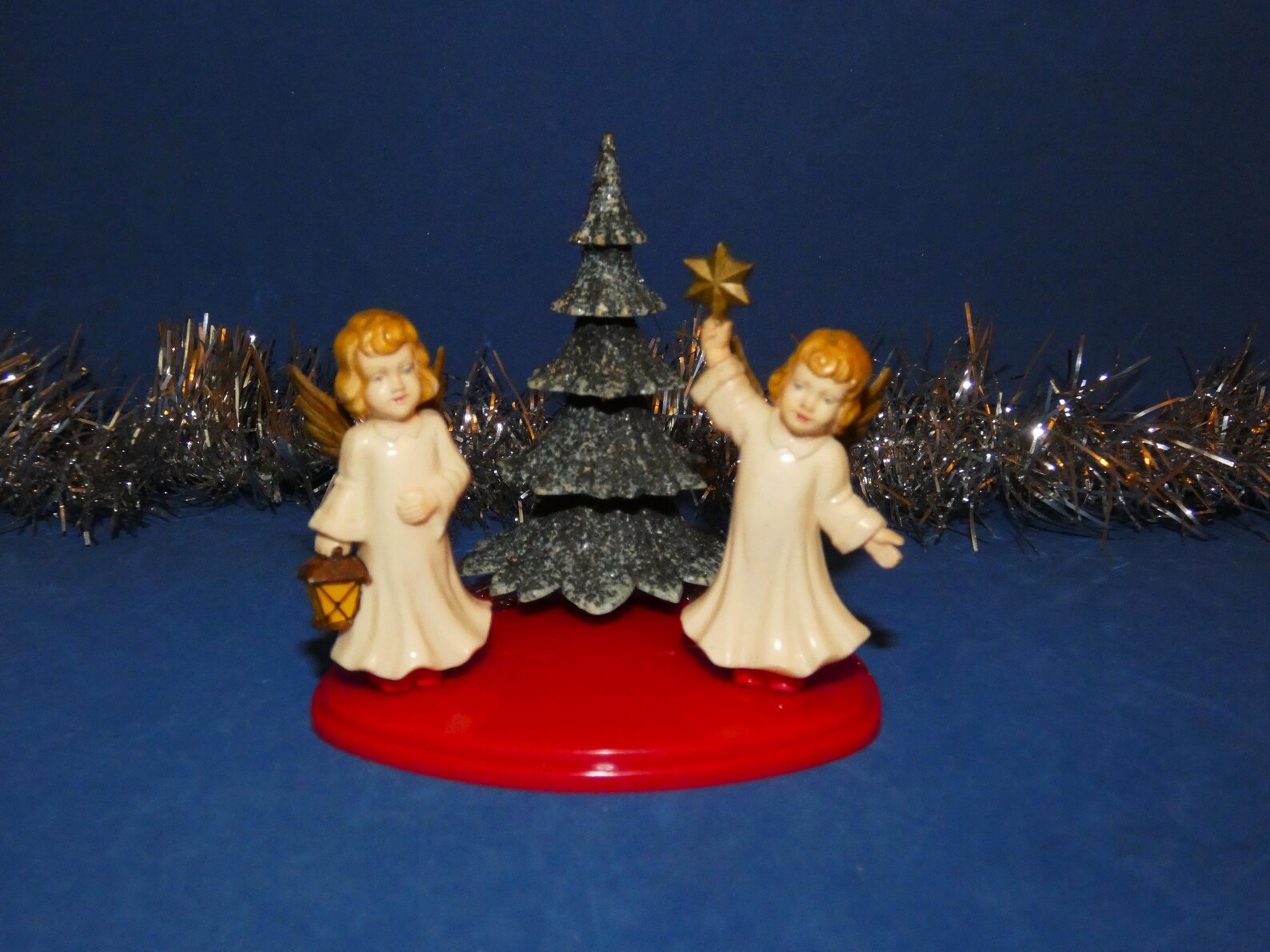 Vintage German Angels With Christmas Tree, Rare, 1940's 1950's Western ...
