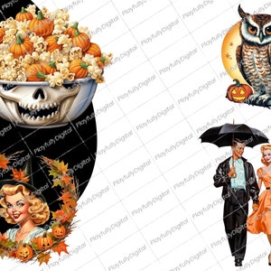 1950s Halloween Clipart, Halloween Commercial Clip Art, Retro Clipart ...