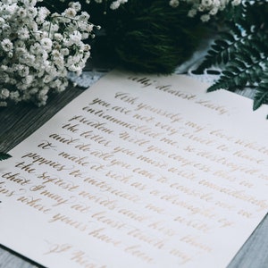 Custom Letter Calligraphy Letter Handwritten Letter Mother's Day Gift ...