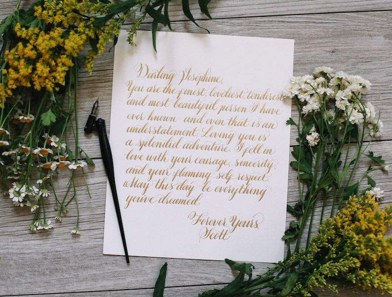 Custom Letter Calligraphy Letter Handwritten Letter - Etsy