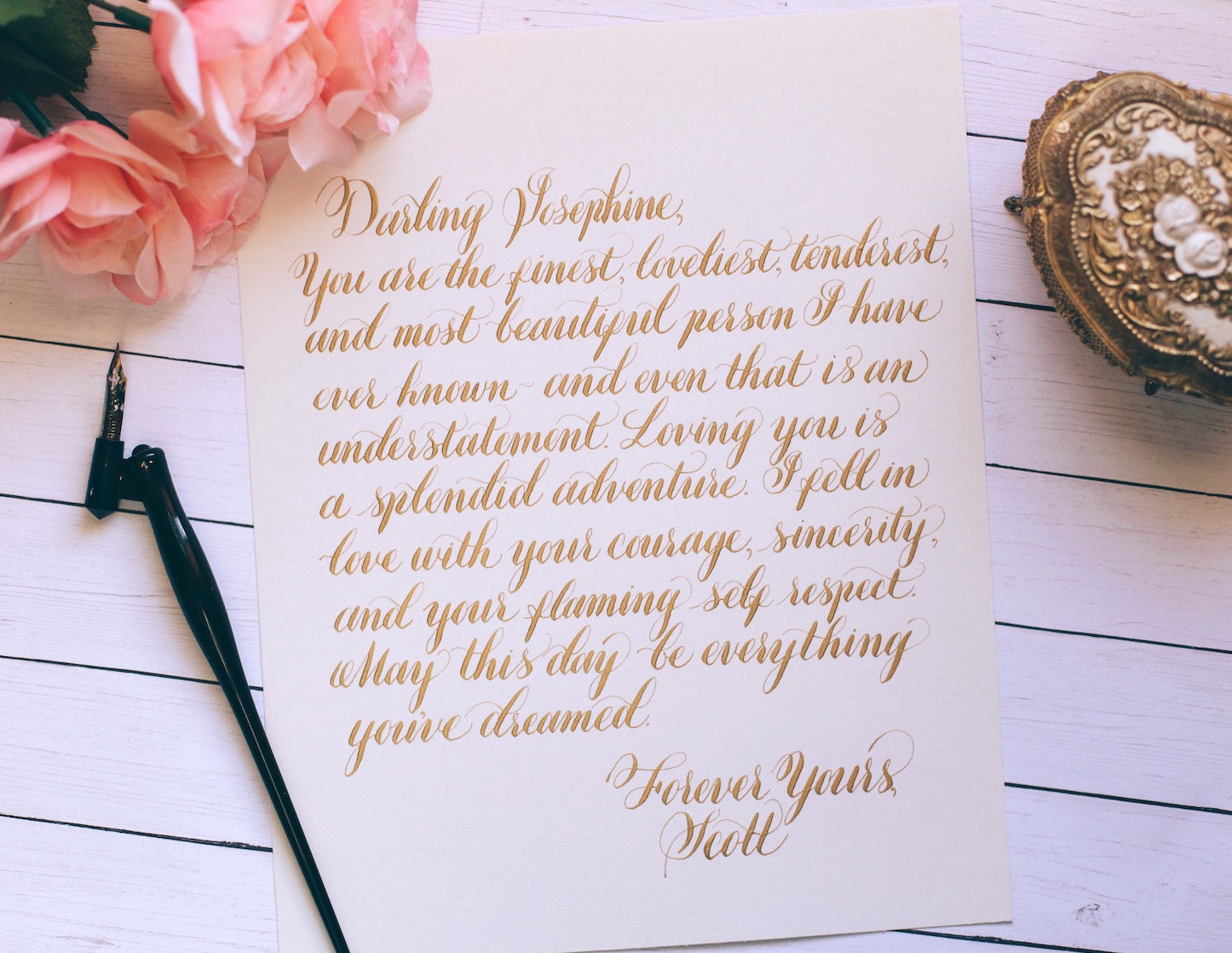 Custom Letter Calligraphy Letter Handwritten Letter Custom | Etsy