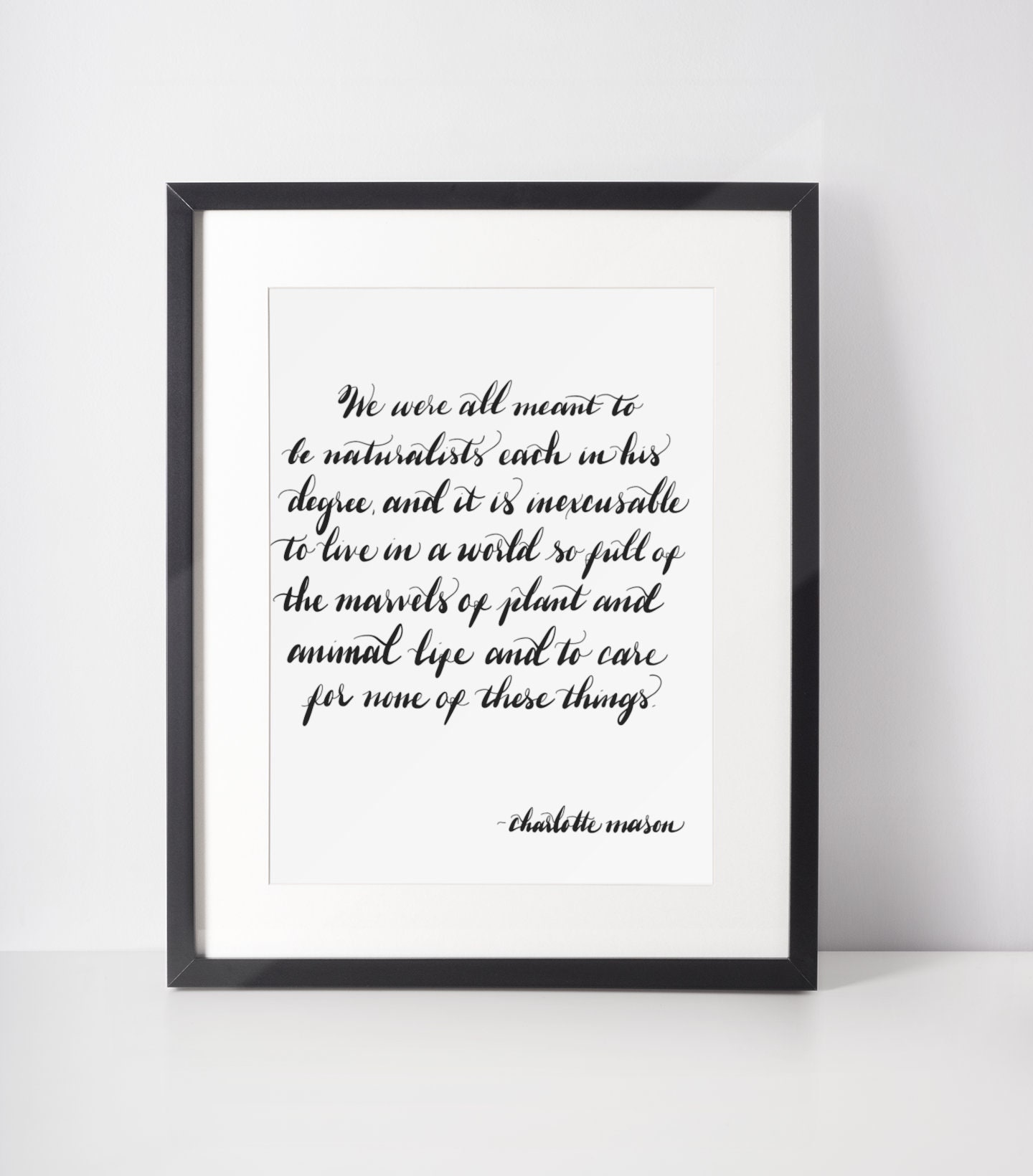 Charlotte Mason Print Charlotte Mason Quote Homeschool Decor Nature ...