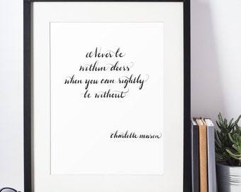 Charlotte Mason Quote - Etsy