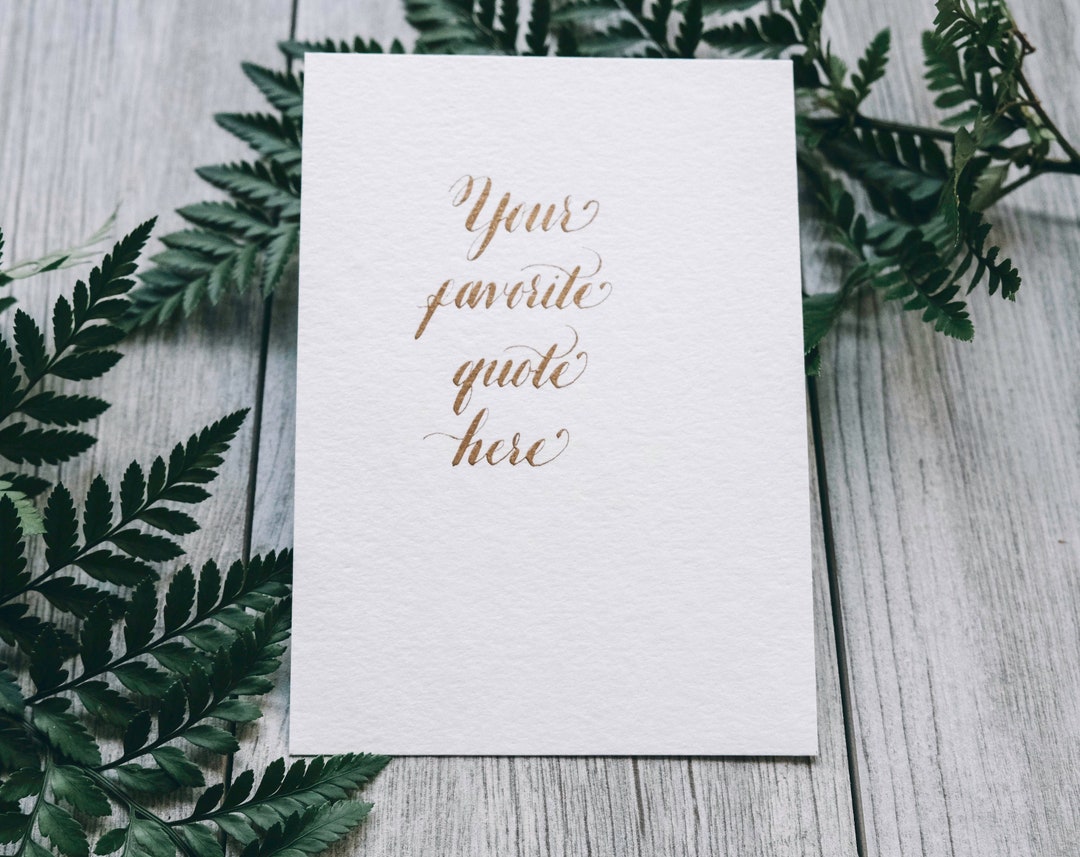 Calligraphy Quote Calligraphy Gift Personalized Gift Handwritten Quote ...