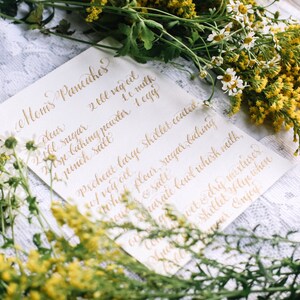 Custom Written Recipe . Cottagecore Kitchen Decor . Custom Handwritten ...