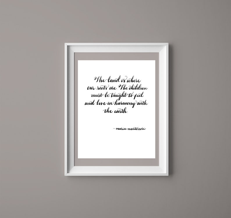 Montessori Print Download Maria Montessori Printable Home School Decor ...