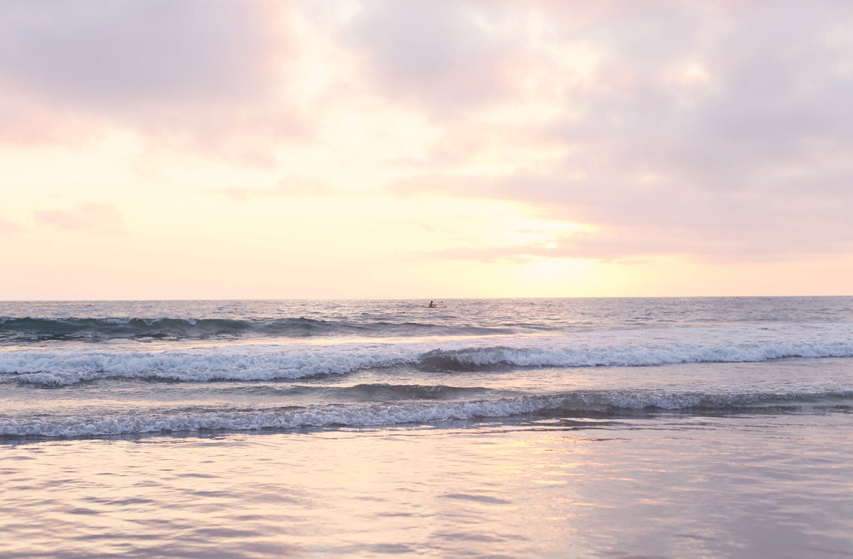 Pink Sunset Print Photography California Art Photo Peaceful | Etsy