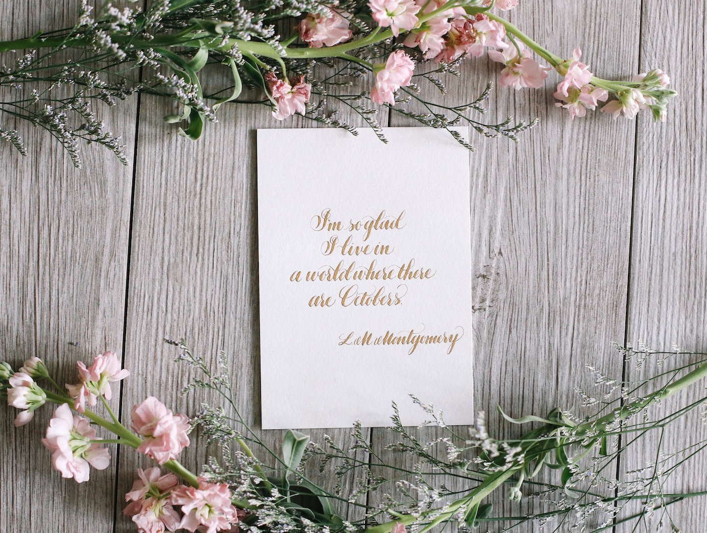Handwritten Calligraphy Sign 5x7 Calligraphy Quote LM - Etsy