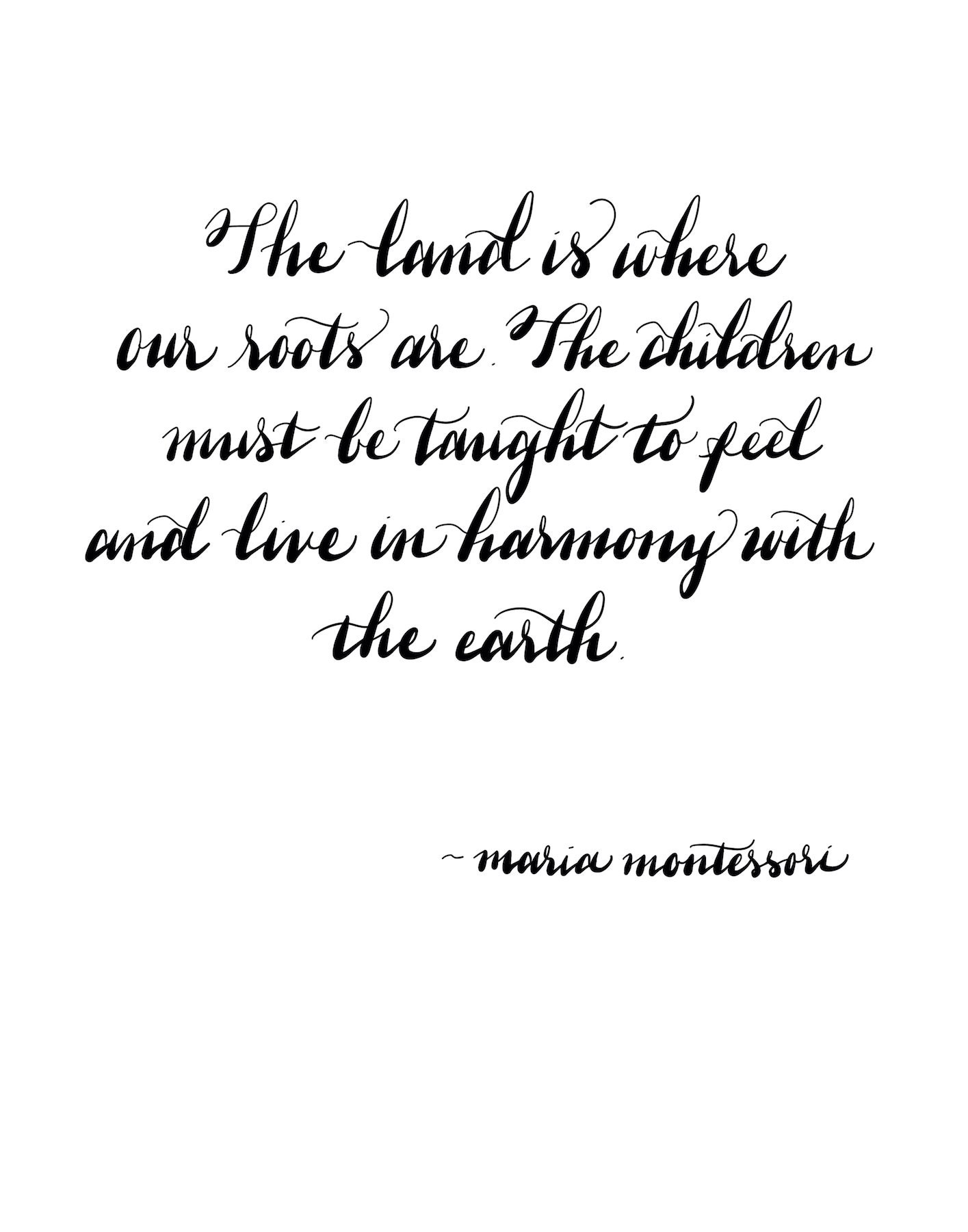 Montessori Print Download Maria Montessori Printable Home School Decor