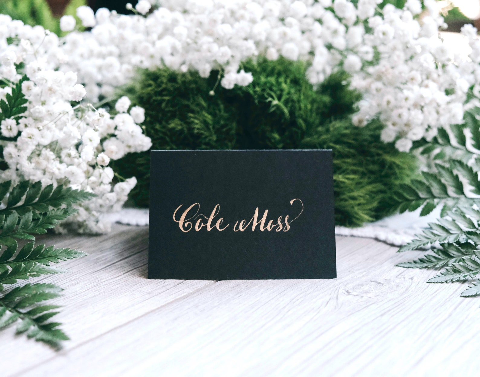 Calligraphy Place Cards Handwritten Elegant Folding Place Card - Etsy