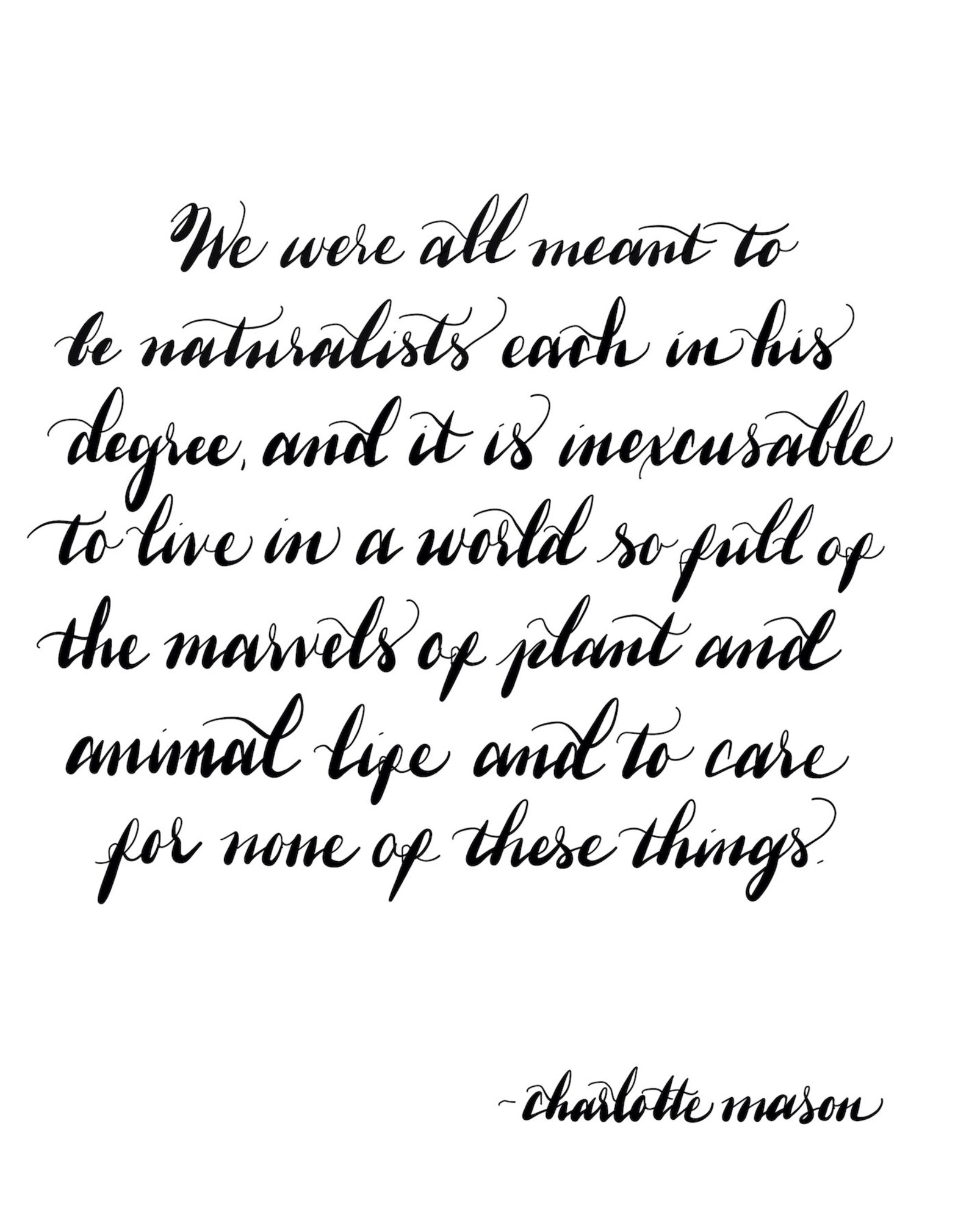 Charlotte Mason Print Charlotte Mason Quote Homeschool Decor Nature ...