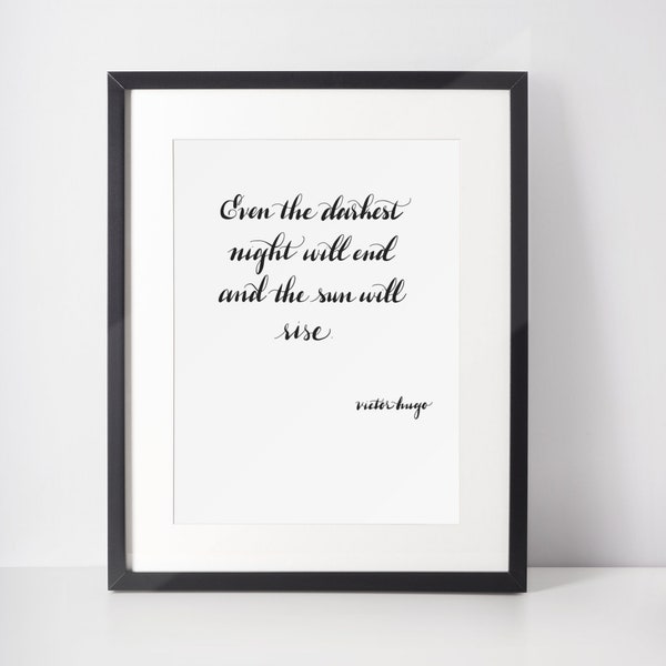 Victor Hugo Quote - Etsy