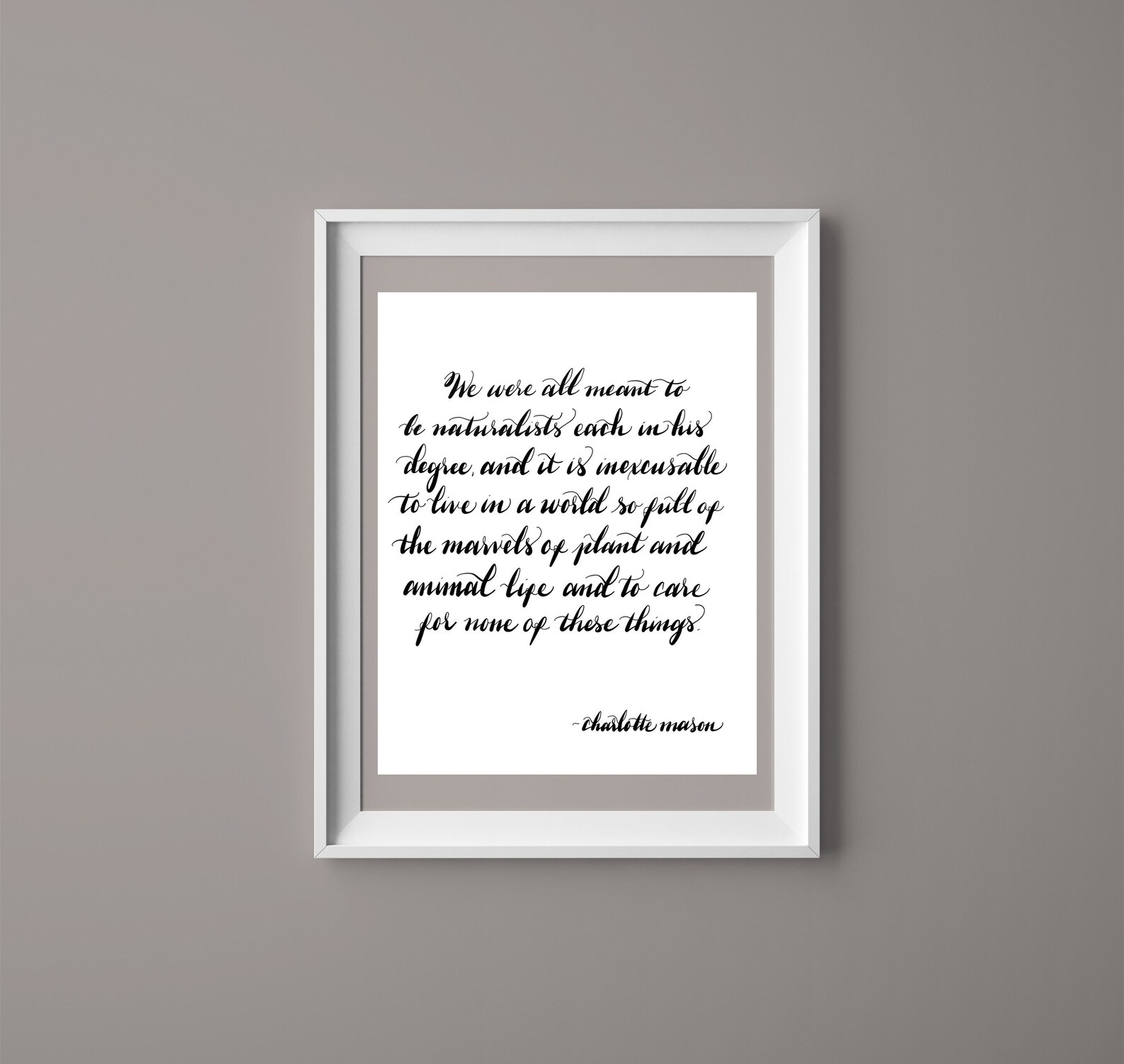 Charlotte Mason Print Charlotte Mason Quote Homeschool Decor Nature ...