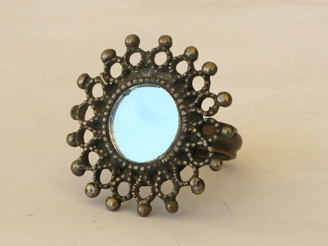 Old Mirror Ring From India - Etsy