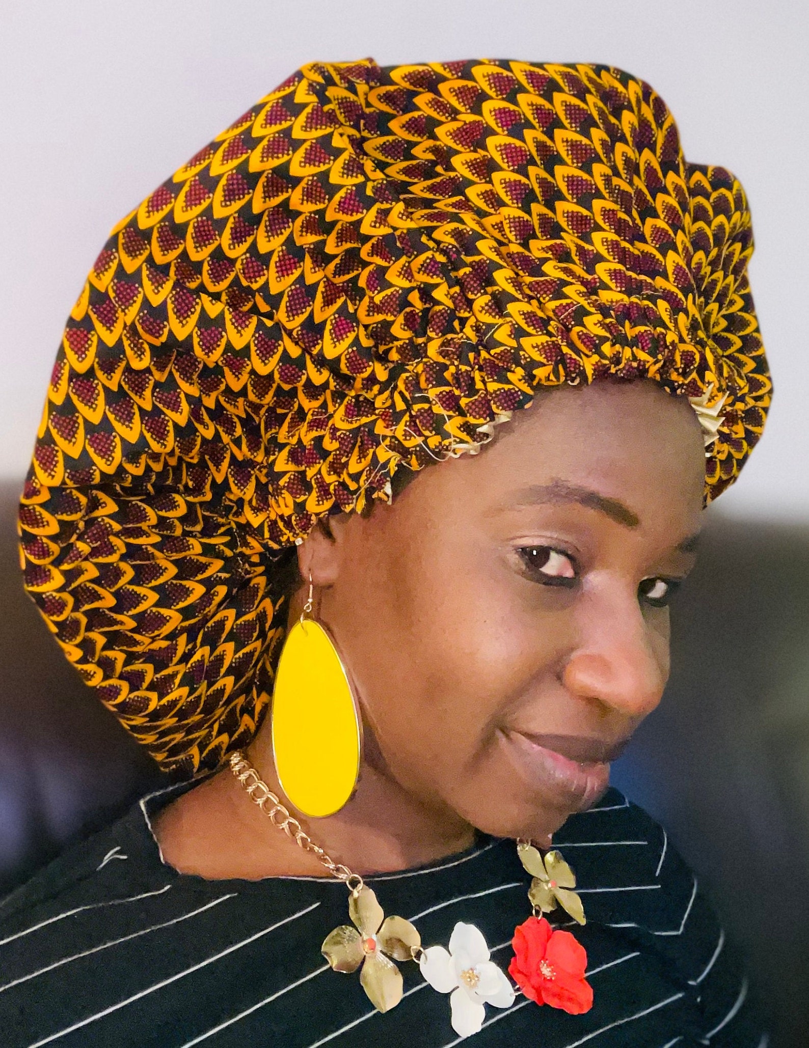 Ankara Bonnet /head Cuff/african Print/hair Bonnet /reversable Bonnet ...
