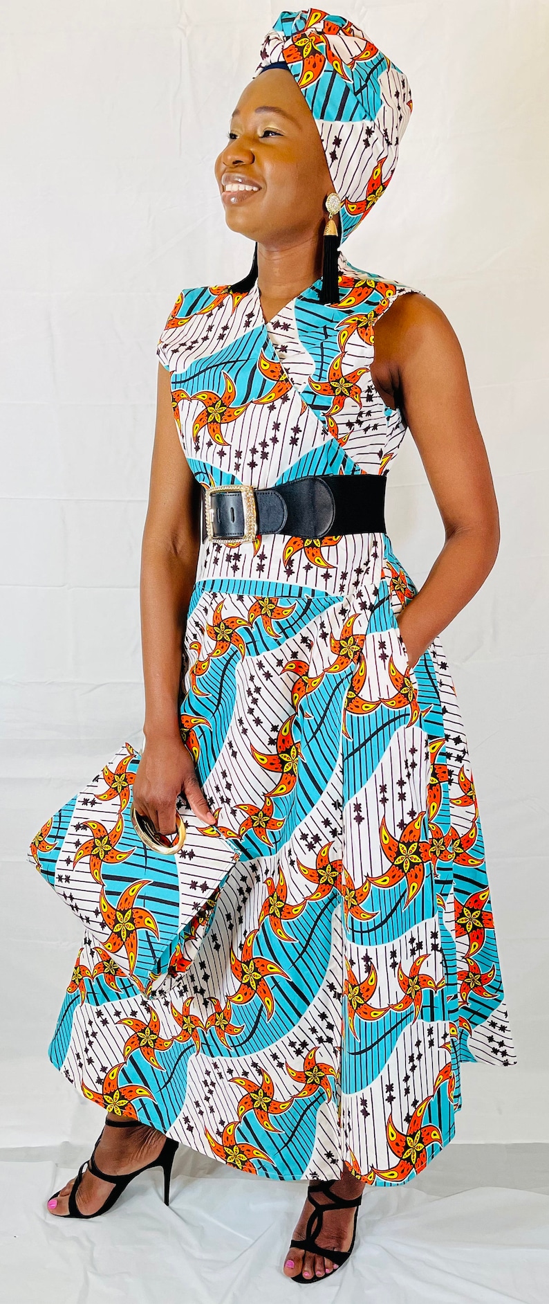 African Wrap Dress,ankara African Wrap Dress, Women Clothing, African ...