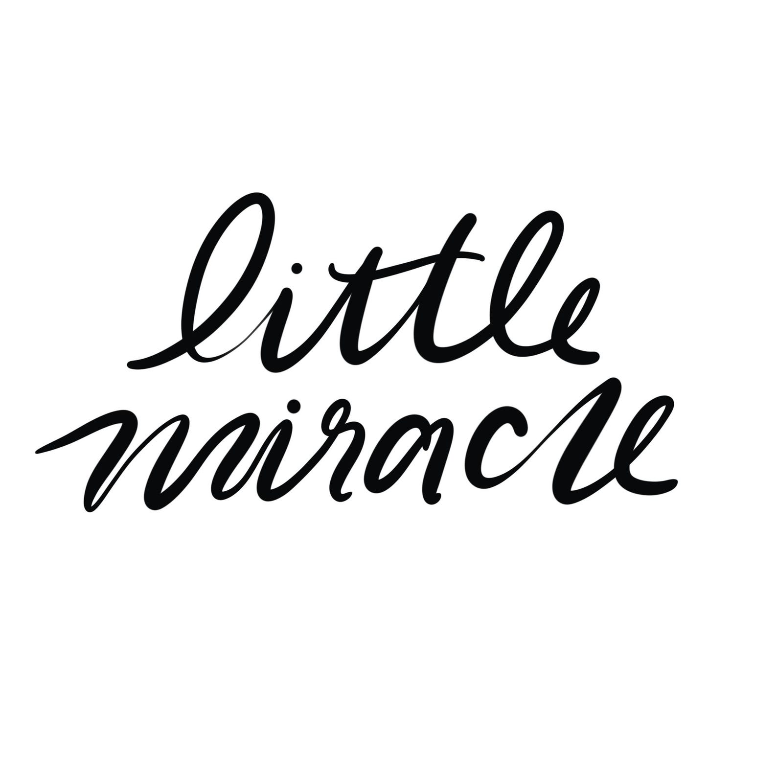 Little Miracle - Lowercase Minimal SVG and PNG Cut Files Hand-drawn ...