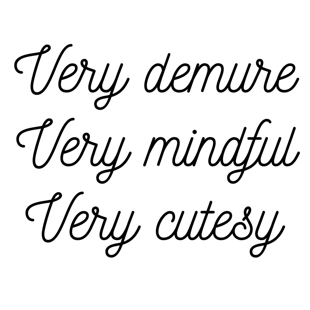 Very Demure, Mindful, Cutesy Minimal SVG and PNG File (transparent ...