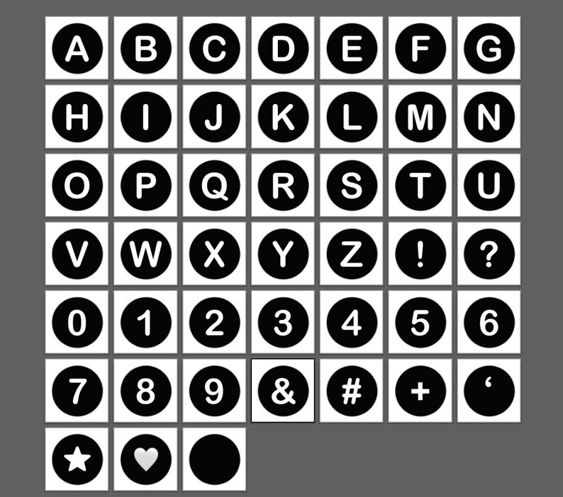 Friendship Bracelet Letter Bead, Numbers, & Symbols - PNG and SVG Files ...