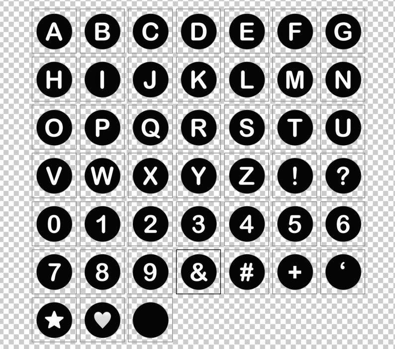 Friendship Bracelet Letter Bead, Numbers, & Symbols - PNG and SVG Files ...