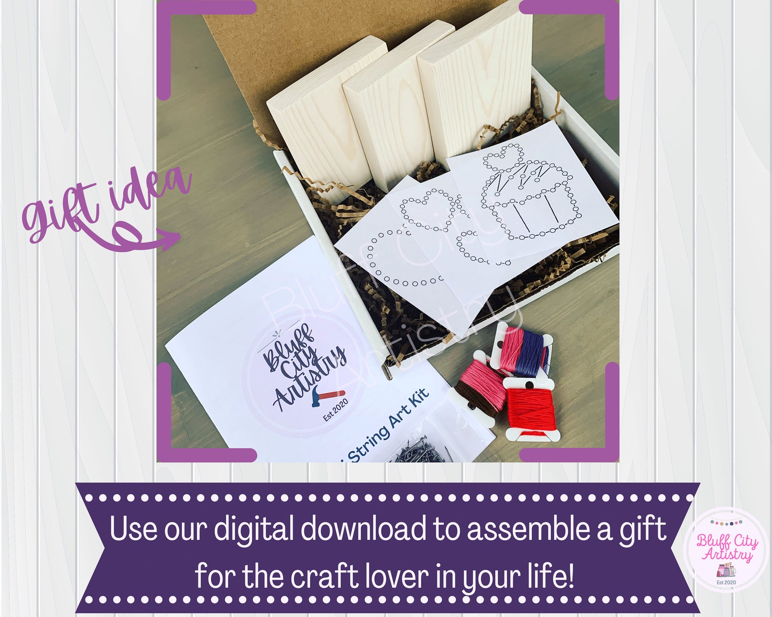 Mini Heart String Art Templates & Directions 5 Designs DIY Project ...