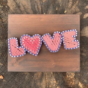LOVE String Art Template & Directions | DIY | Project | Handmade Gift ...