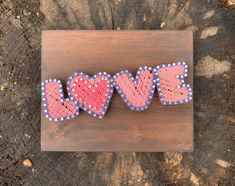 LOVE String Art Template & Directions DIY Project Handmade Gift ...