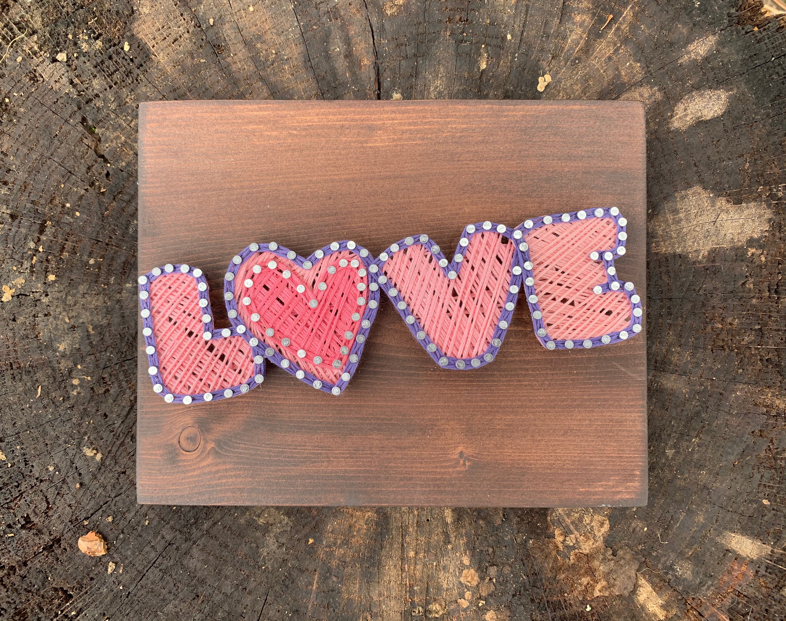 LOVE String Art Template & Directions DIY Project Handmade Gift ...