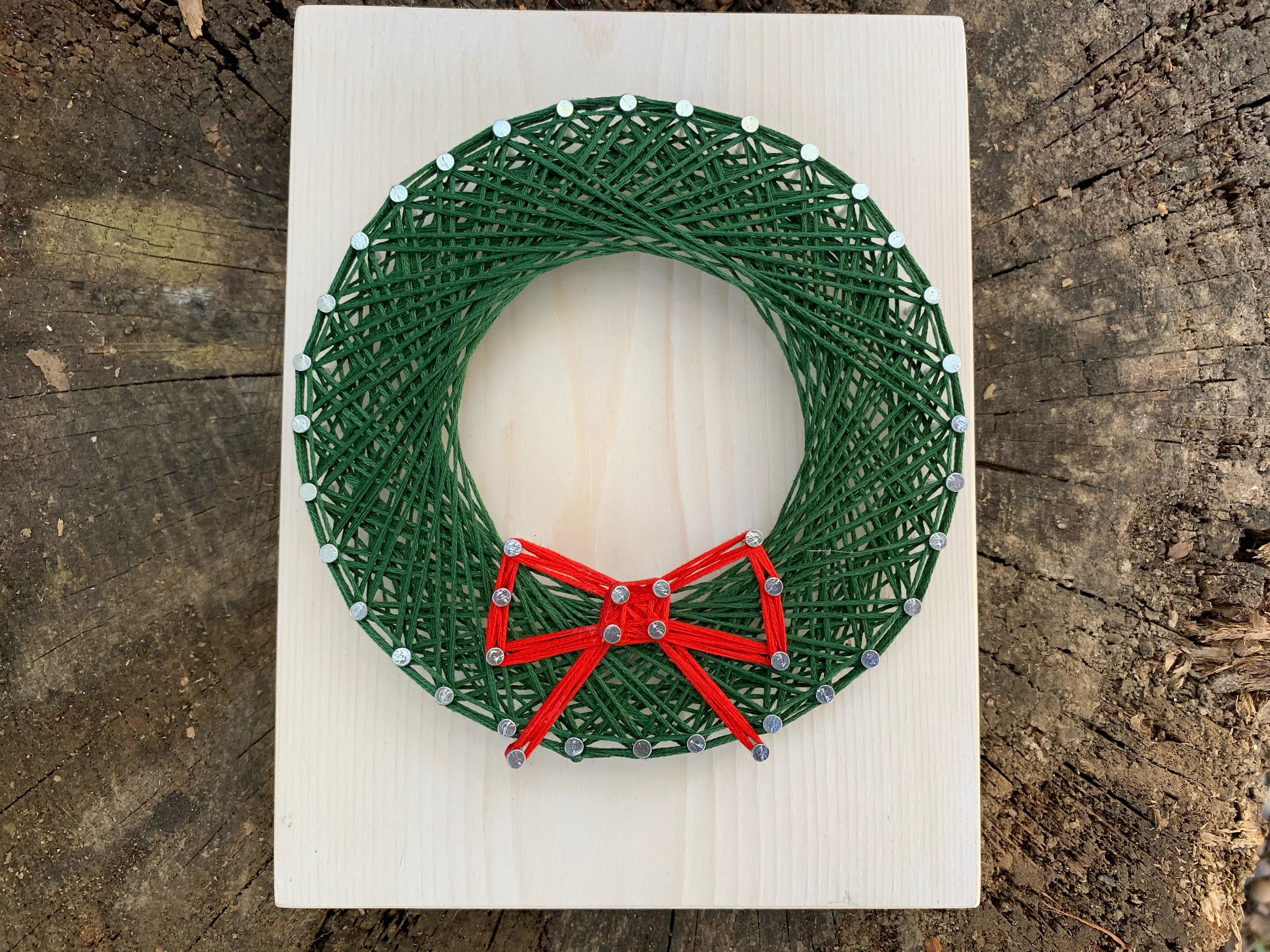 Wreath String Art TEMPLATE & Directions | DIY Project | Handmade Gift ...