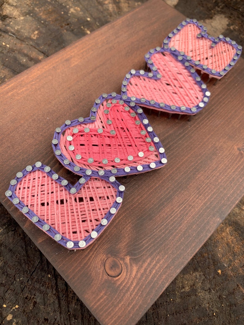 LOVE String Art Template & Directions DIY Project Handmade Gift ...